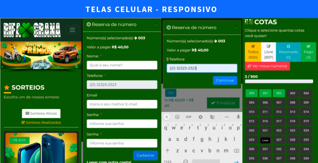 Sistema de Rifas / Script Rifas / Melhor Plataforma / Site de Rifa